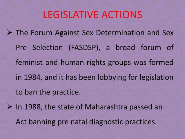 Female feticide act | PPTX | Pregnancy | Reproductive Health