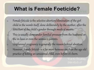 Female foeticide | PPT