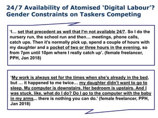 Women in the Gig Economy (Platforms, Social Reproduction) | PDF | Job ...