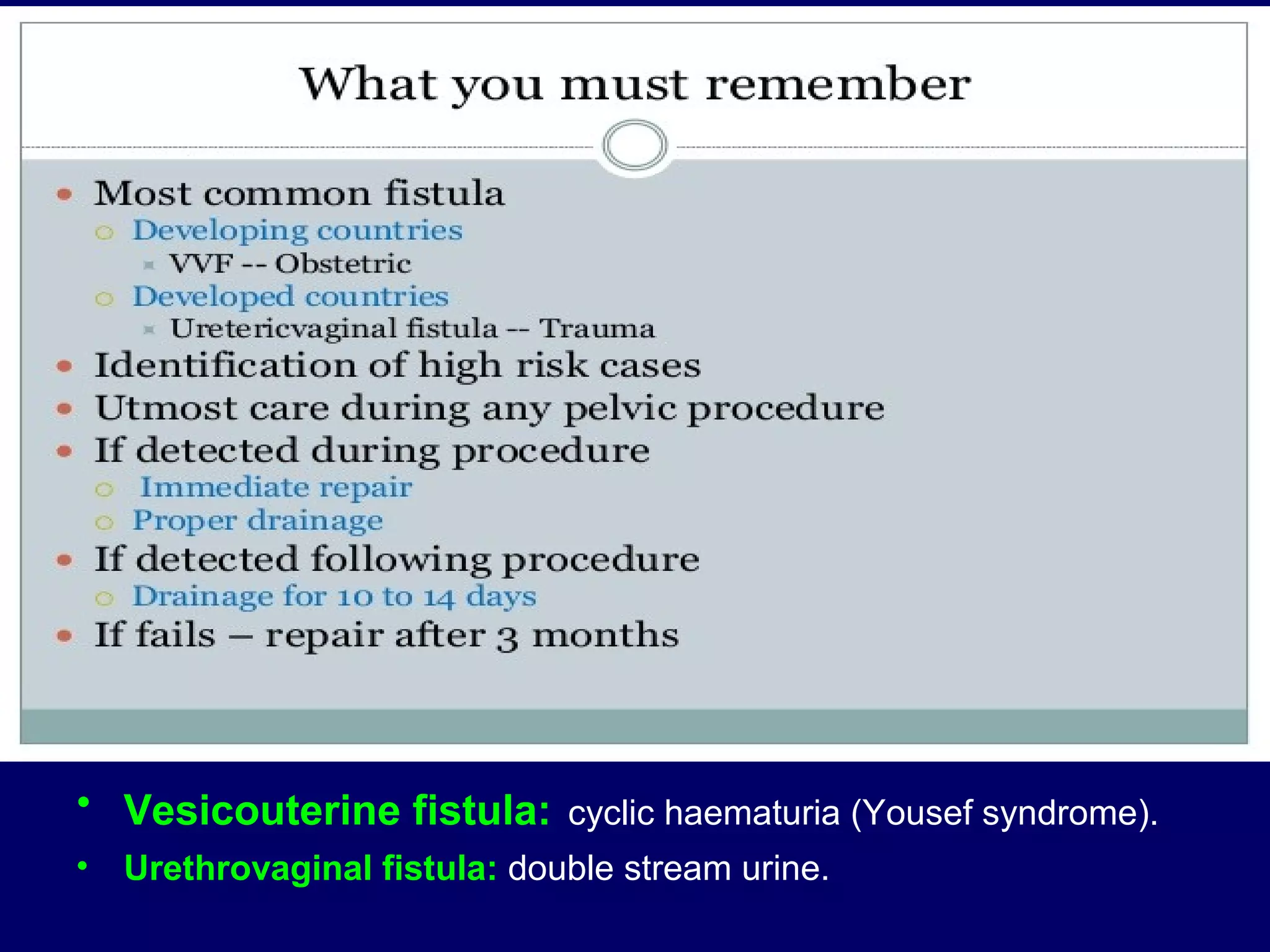 Female genital fistula | PPT