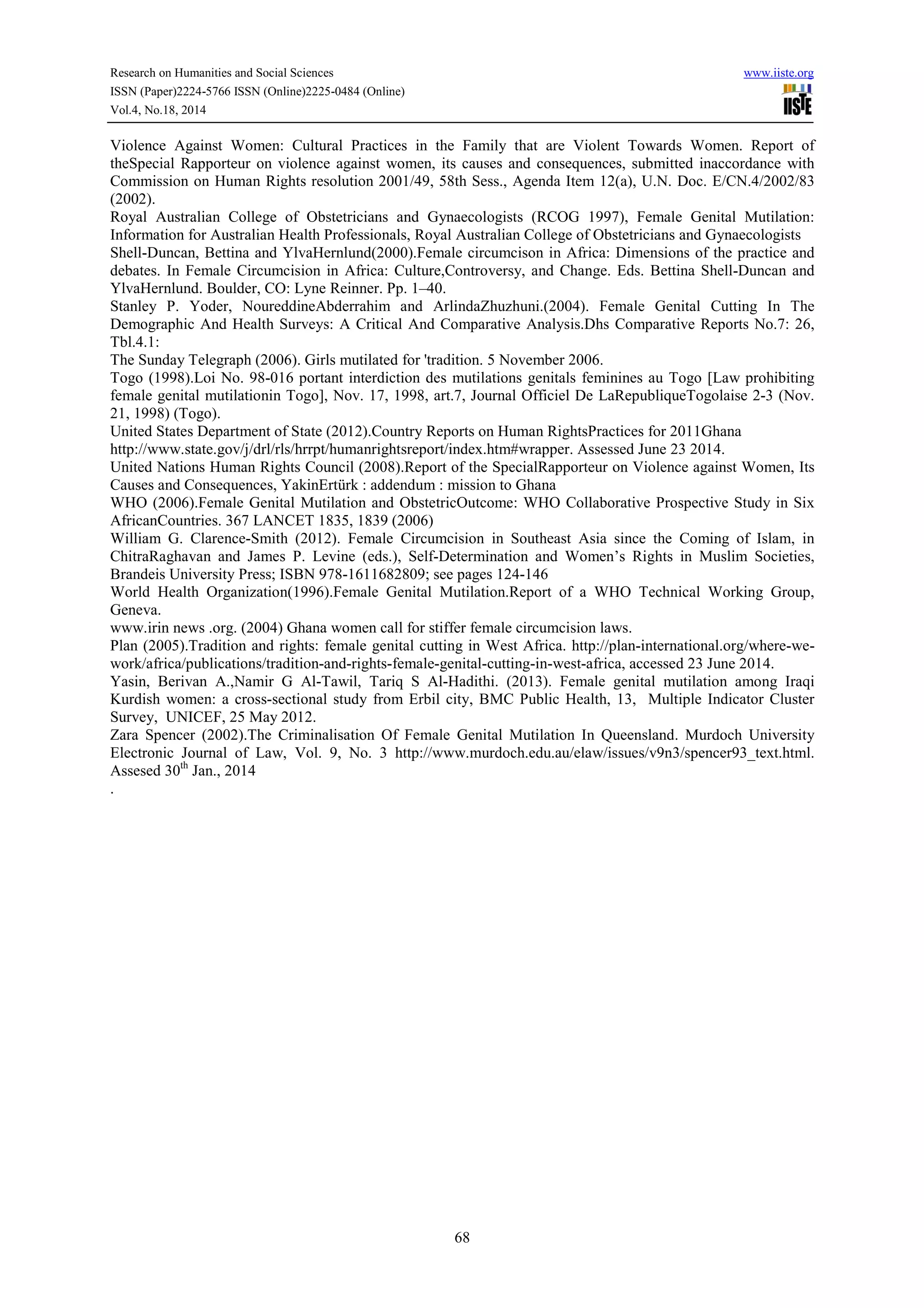 Female genital mutilation | PDF