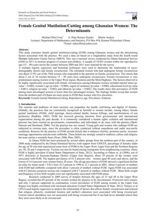 Female genital mutilation | PDF