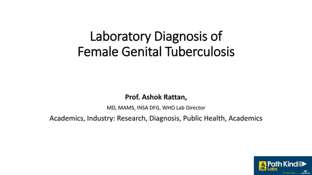 Female genital tuberculosis | PPTX