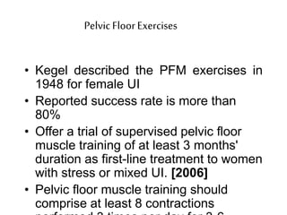 Management of Female Urinary Incontinence (Urinary Leakage in Women in ...