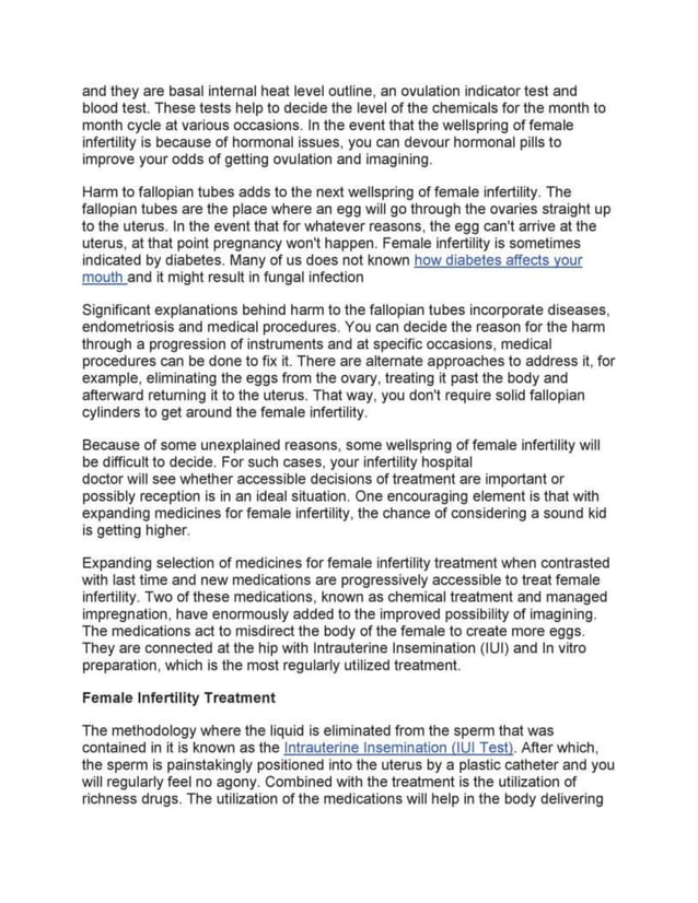 Female infertility causes and treatment | PPT