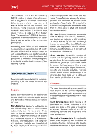 Declining Female Labour Force Participation in India: Concerns, Causes ...