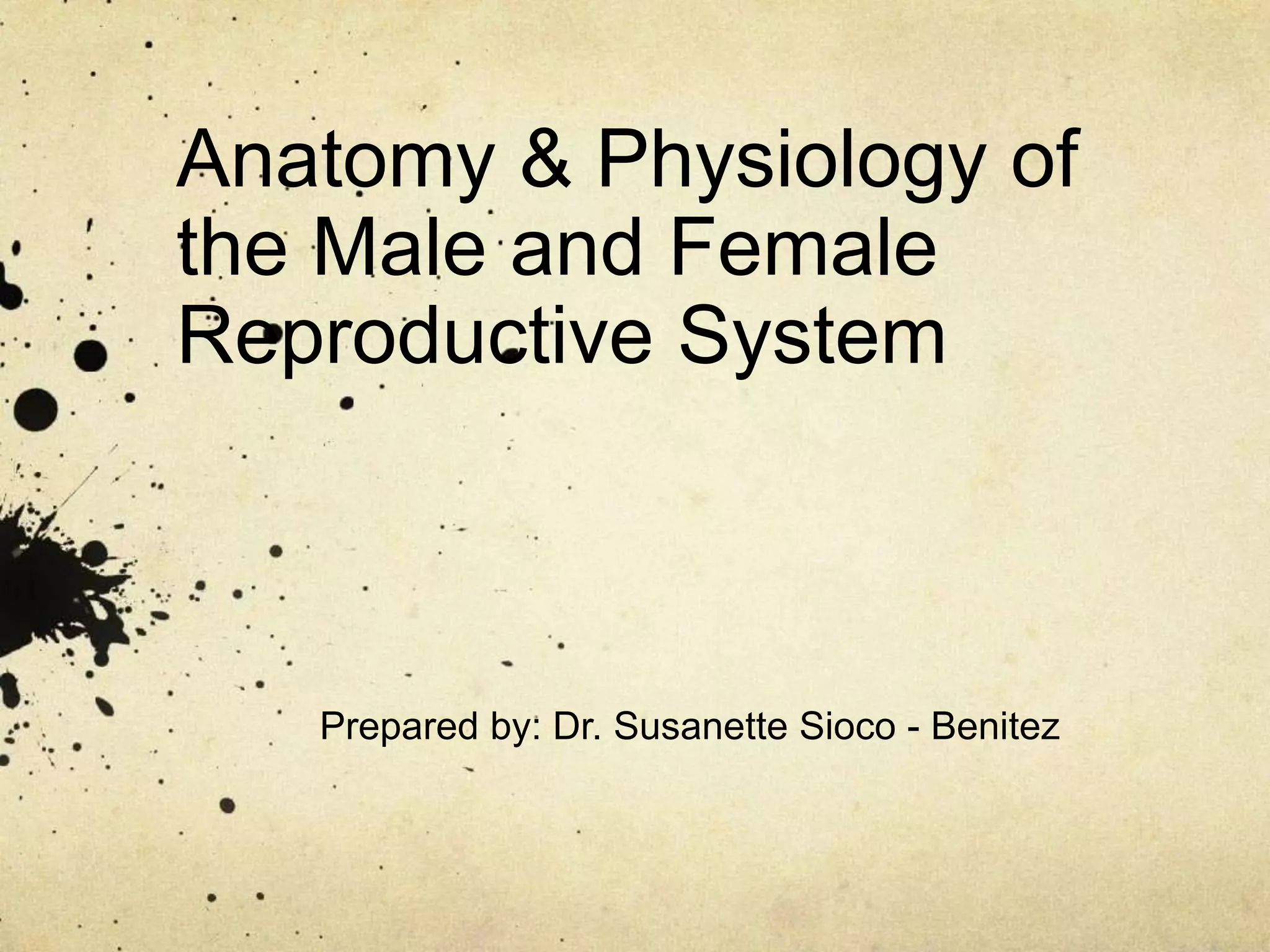 Anatomy and Physiology of the Male and Female Reproductive System | PPTX