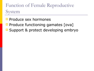 Female reproductive system | PPT
