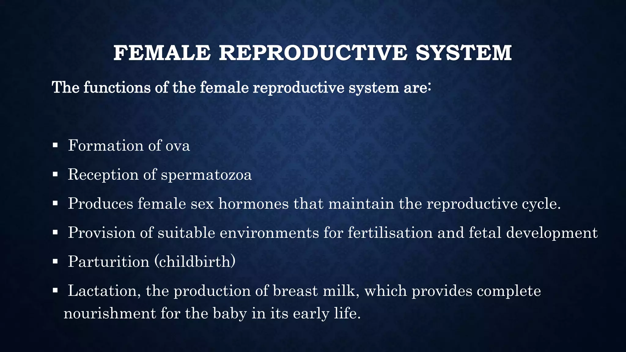 Female reproductive system | PPTX