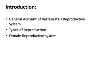 Female reproductive system of Birds, reptiles and mammals | PPTX