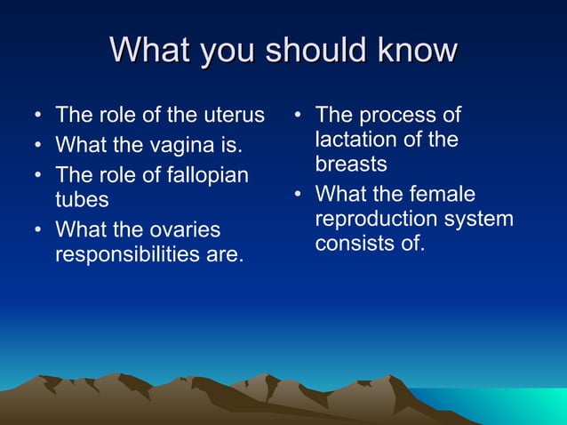 Female reproductive system presentation | PPT