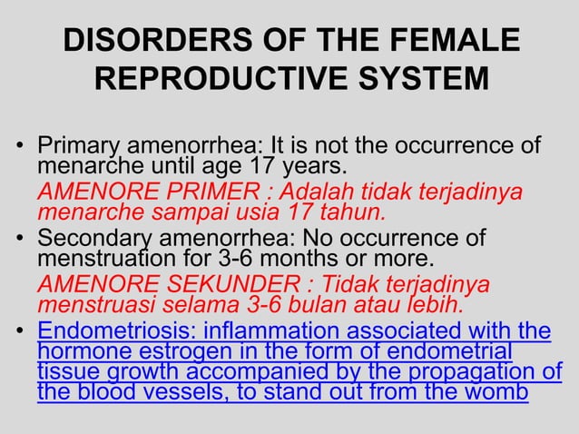 Female reproductive system (sistem reproduksi wanita) | PPT