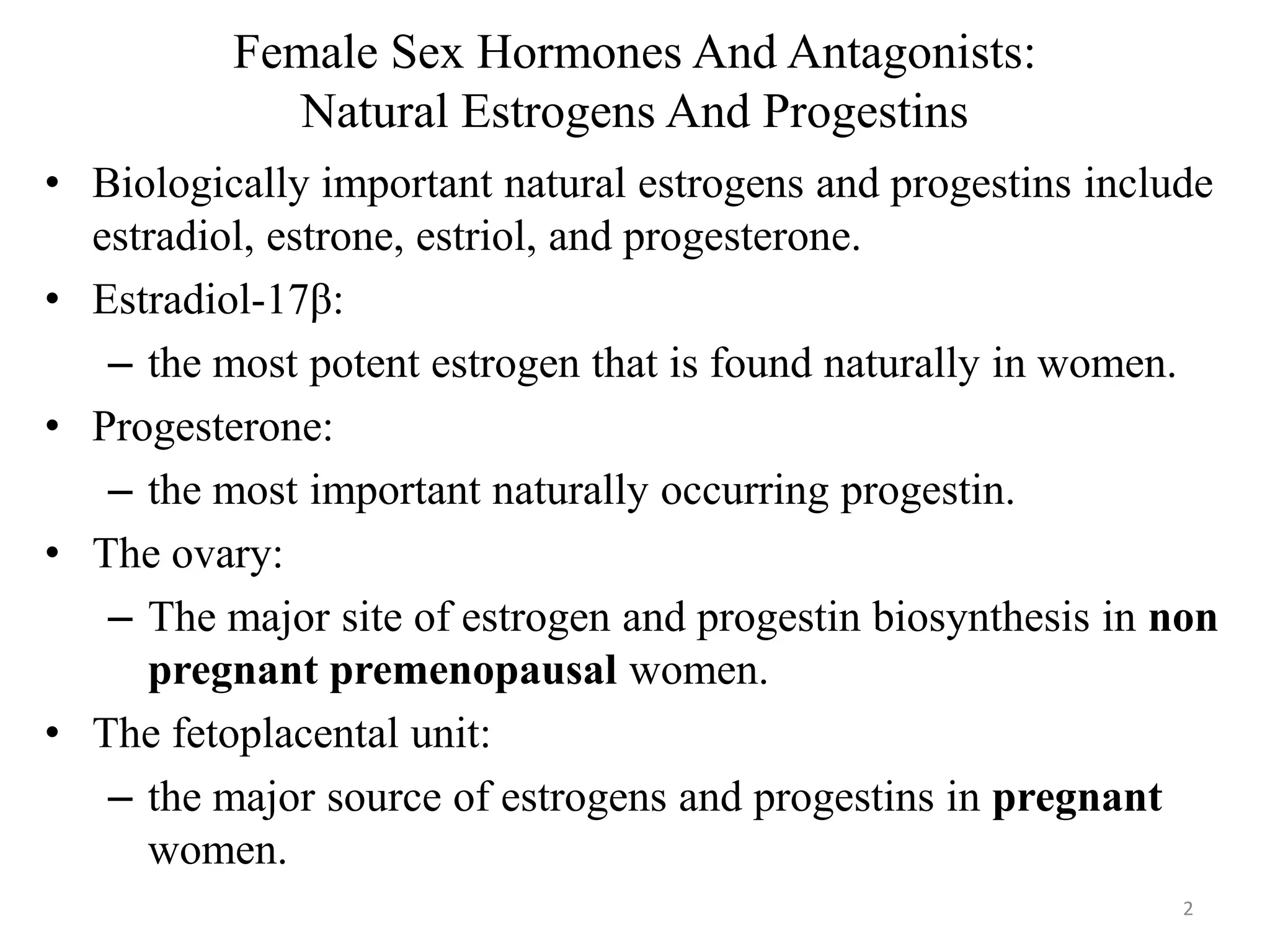 Female sex hormones | PPTX
