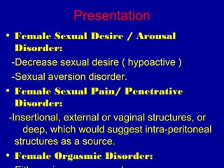 Female sexual dysfunction update | PPT