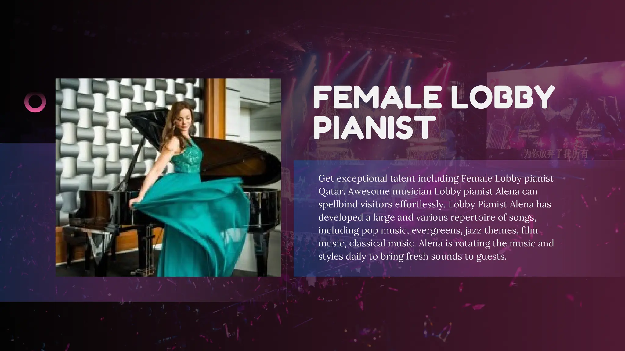 Get exceptional talent including Female Singer & pianist Saudi Arabia.pdf