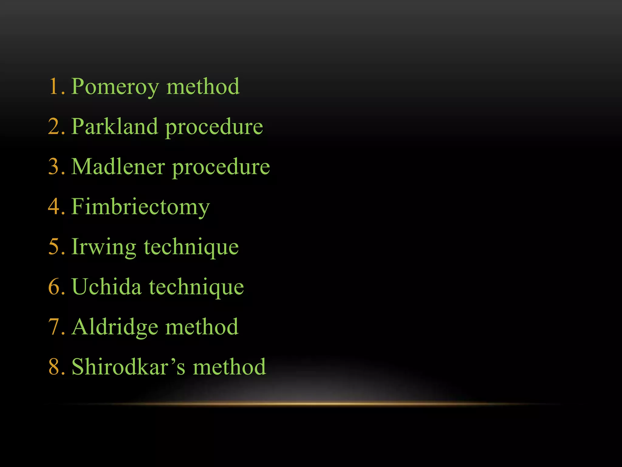 Female sterilisation | PPTX