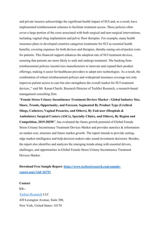 Female Stress Urinary Incontinence Treatment Devices Market | PDF