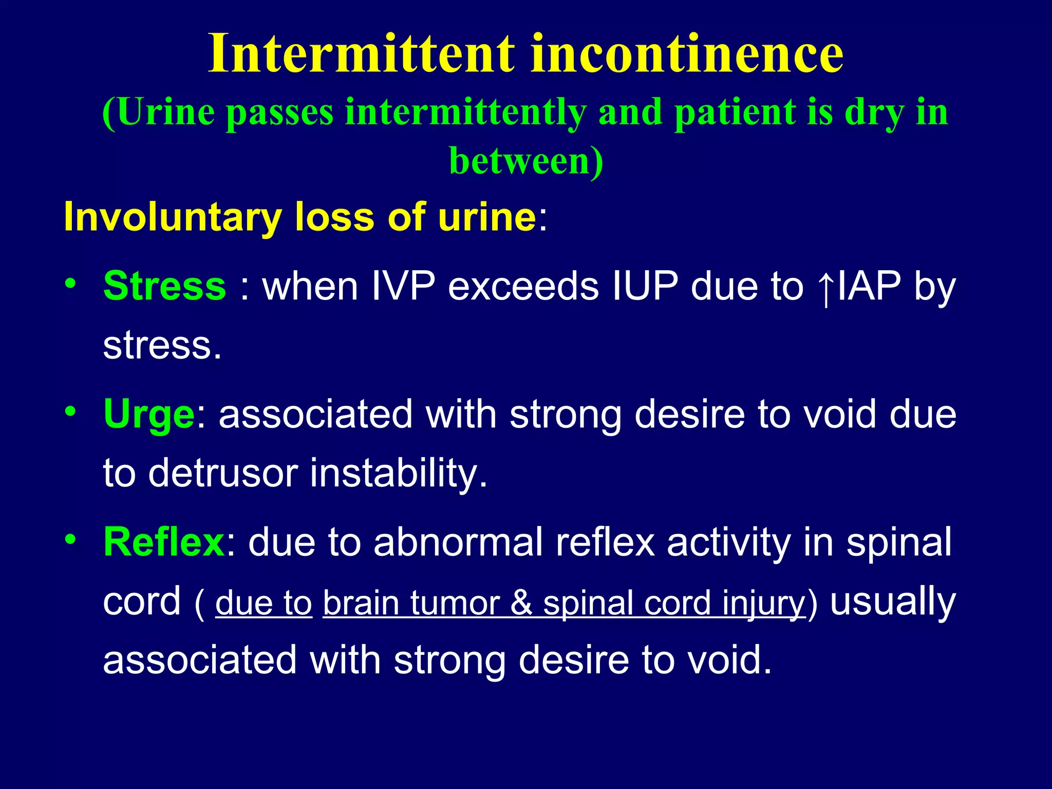Female urinary incontinence | PPT