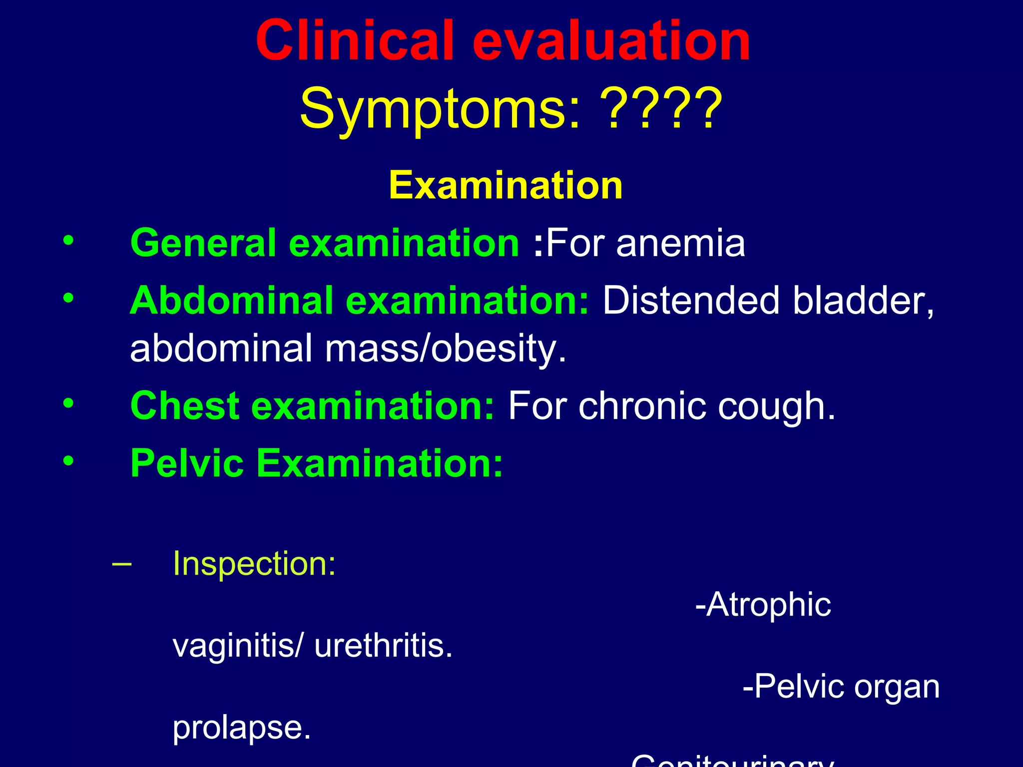 Female urinary incontinence | PPT
