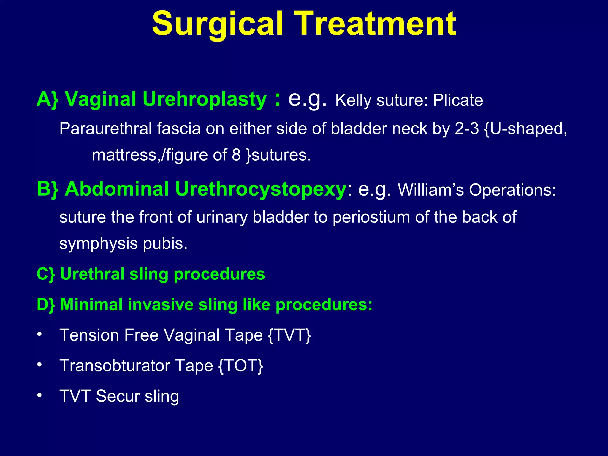 Female urinary incontinence | PPT