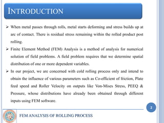 FEM analysis of rolling process | PPT