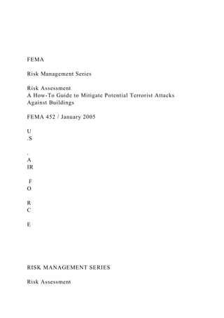 FEMARisk Management SeriesRisk AssessmentA How-To Gu.docx