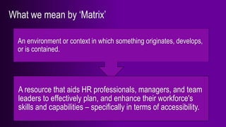 FE Accessibility training matrix partnership - information session | PPTX