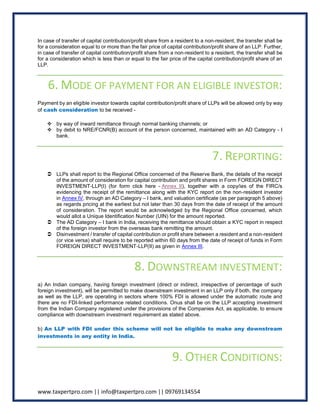 Foreign Investment in LLP | PDF