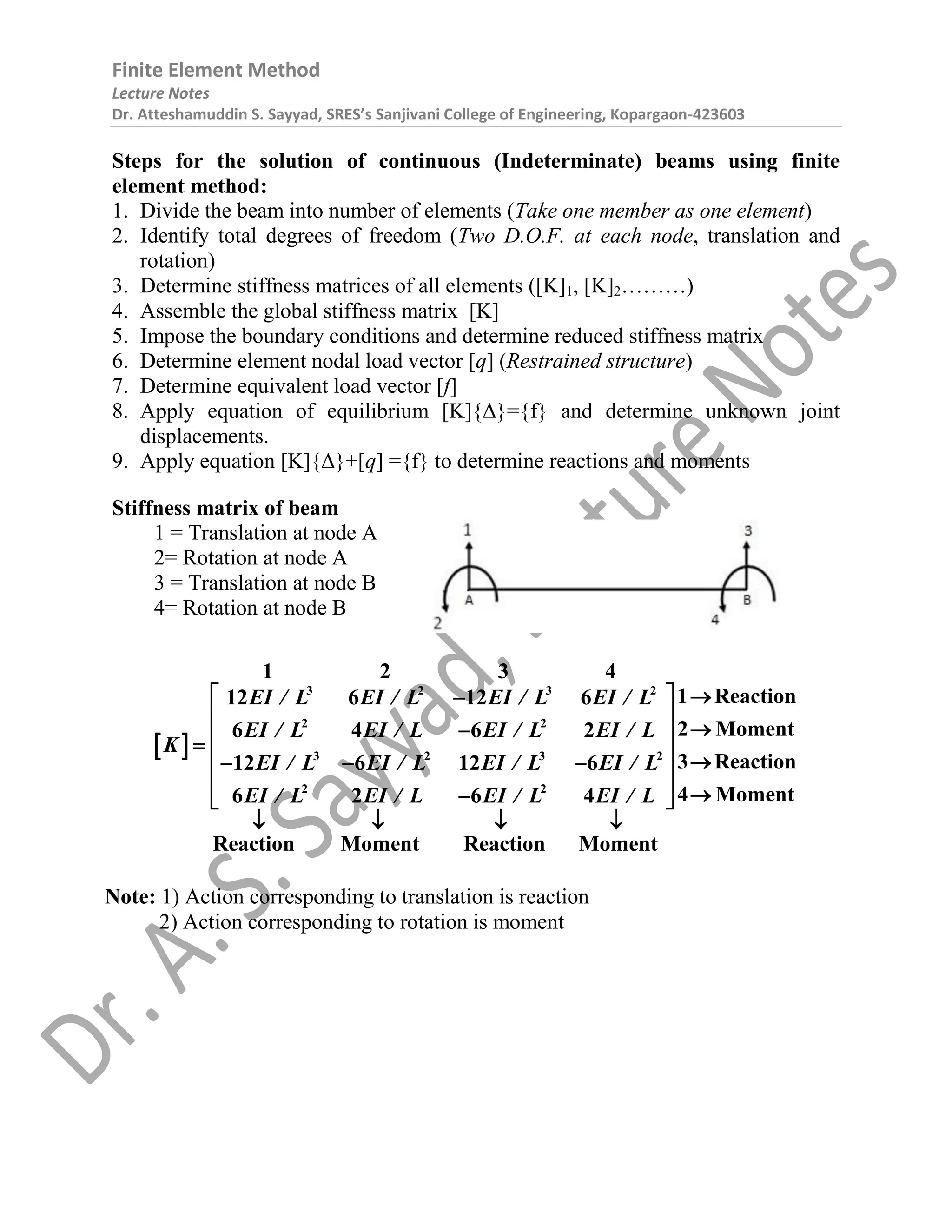 Fem class notes | PDF