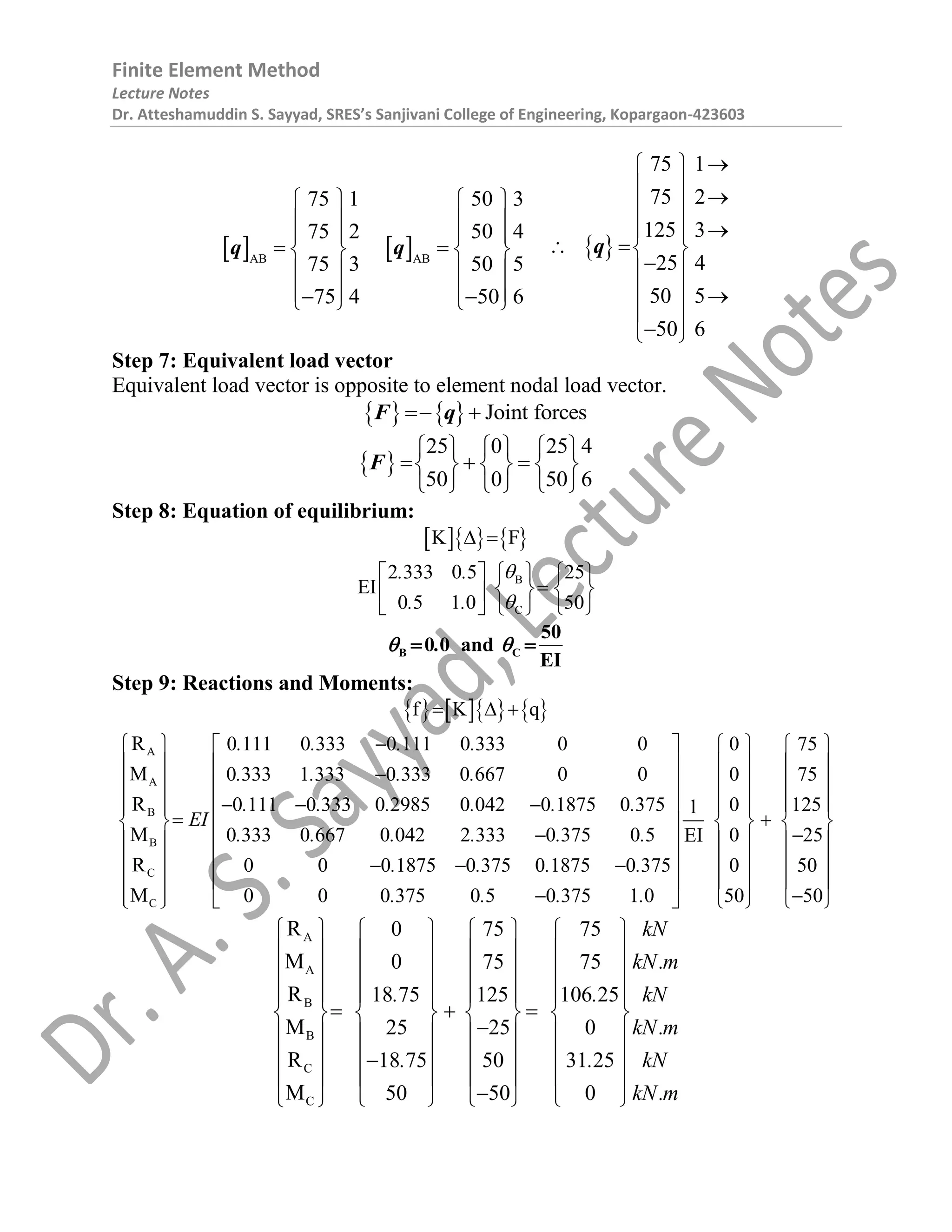Fem class notes | PDF