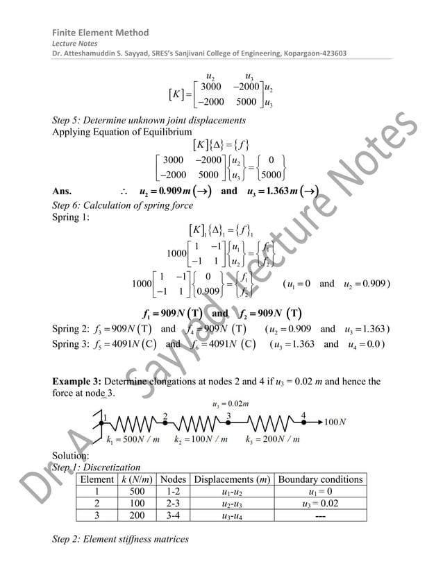 Fem class notes | PDF | Physics | Science