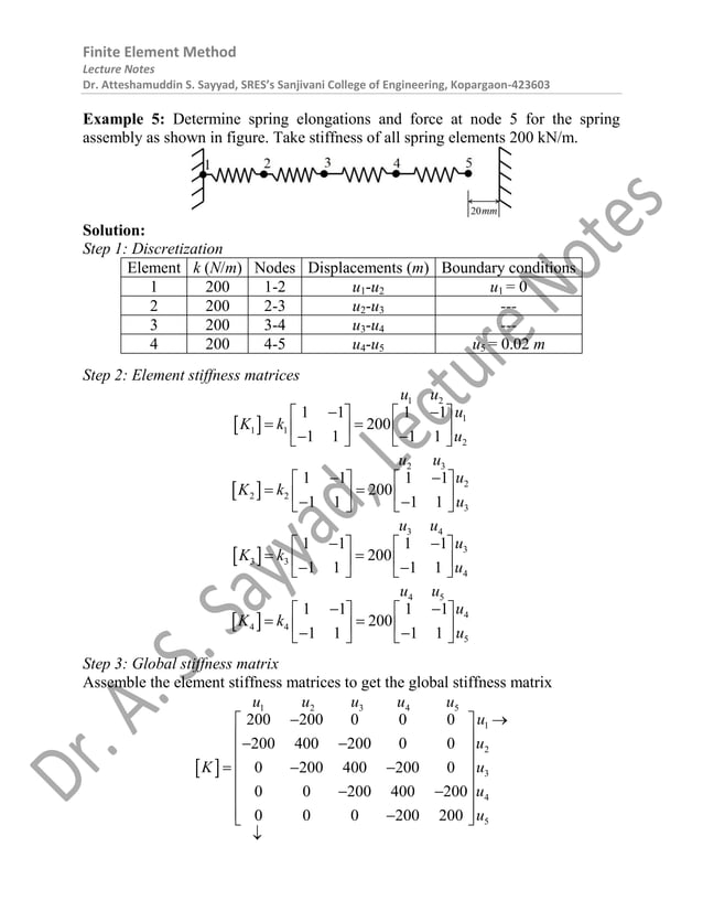 Fem class notes | PDF | Physics | Science
