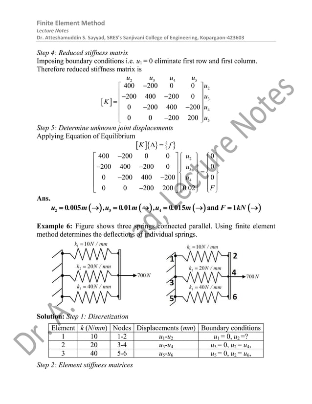 Fem class notes | PDF | Physics | Science
