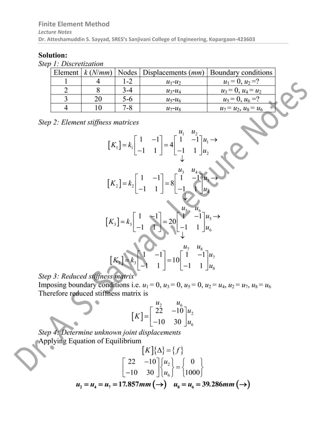 Fem class notes | PDF | Physics | Science