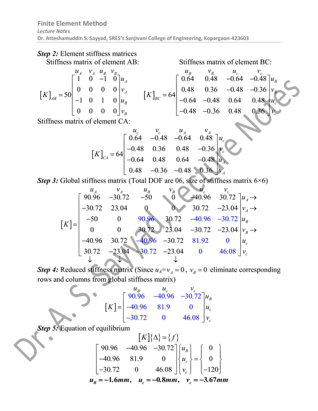 Fem class notes | PDF | Physics | Science