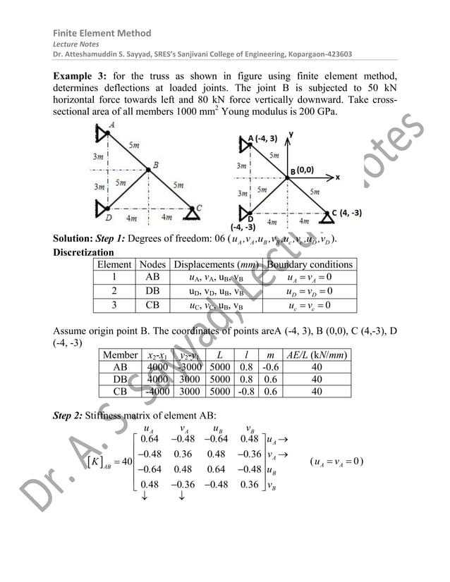 Fem class notes | PDF | Physics | Science