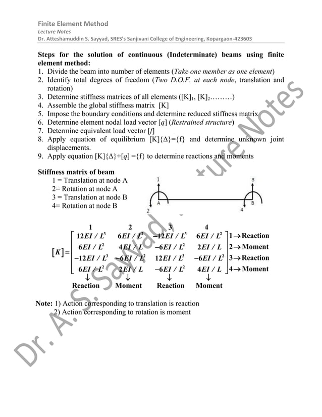 Fem class notes | PDF | Physics | Science