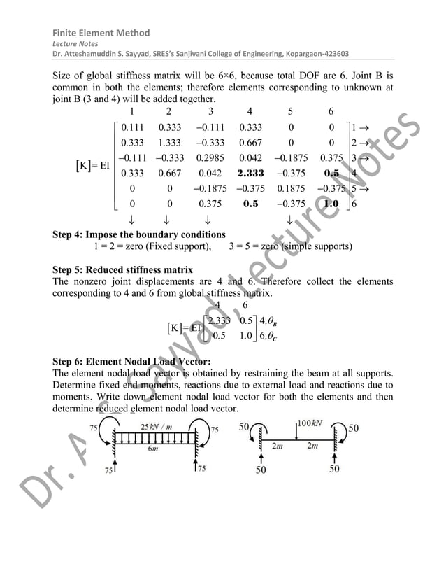 Fem class notes | PDF | Physics | Science