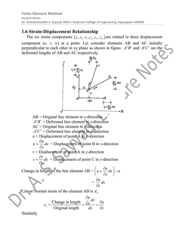 Fem class notes | PDF | Physics | Science