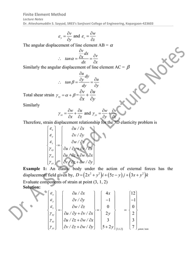 Fem class notes | PDF | Physics | Science