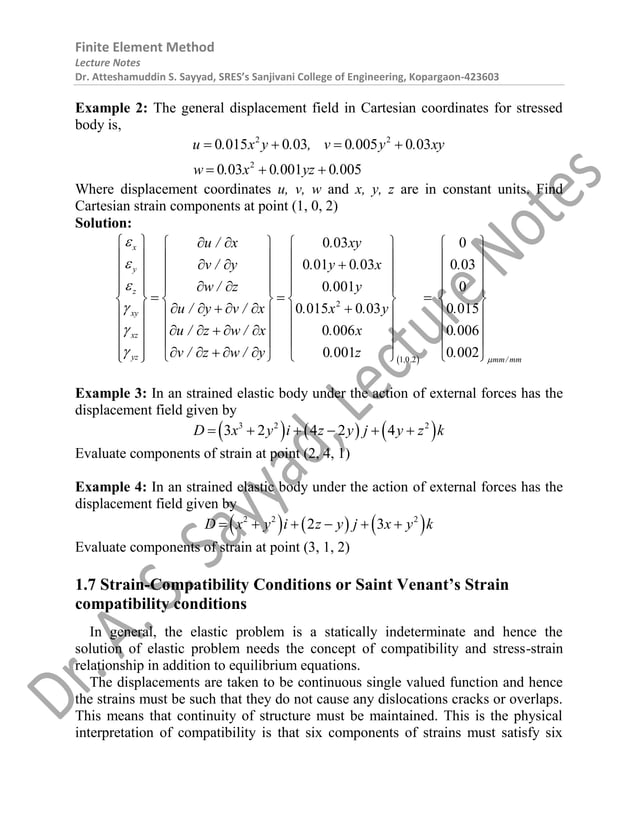 Fem class notes | PDF | Physics | Science