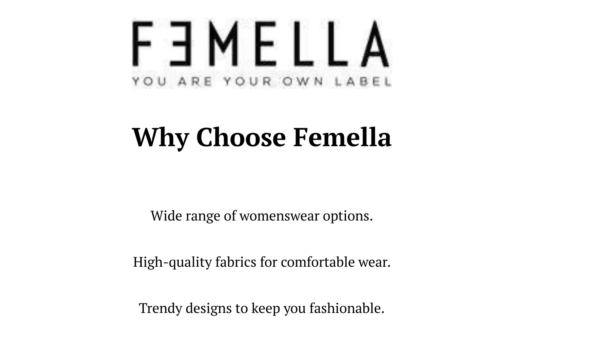 Femella The Ultimate Women's Fashion Destination.pptx