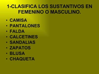 Femenino Y Masculino | PPT