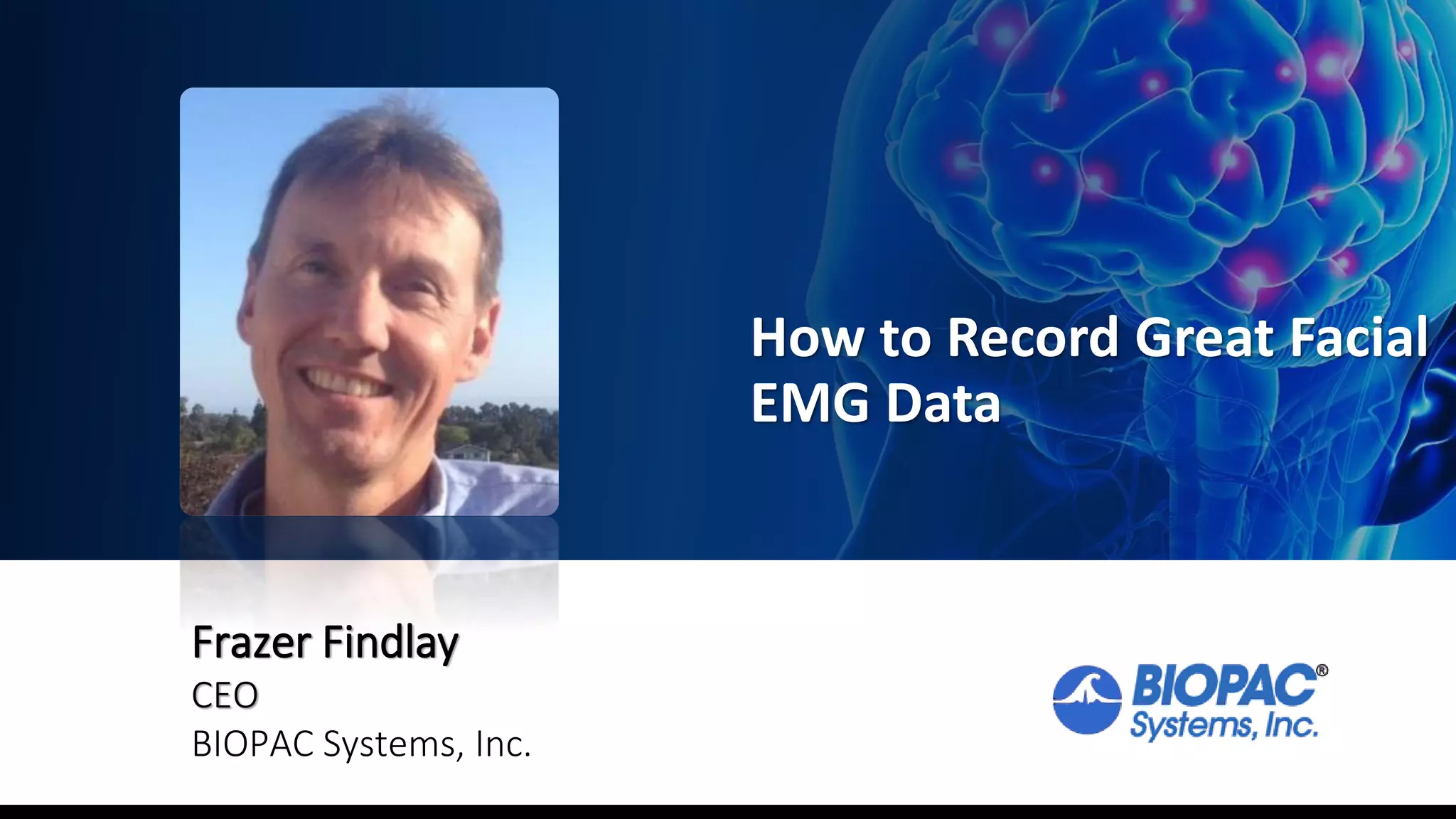 Recording Facial EMG with New Amplifier Technology | PPT