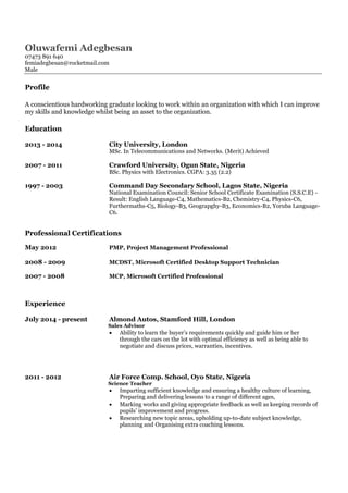 Femi 2015 cv | PDF