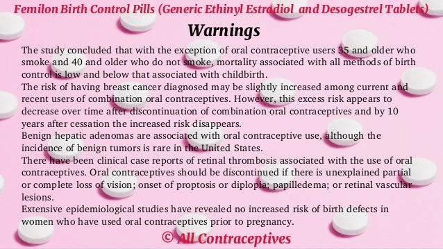 Femilon Birth Control Pills (Generic Ethinyl Estradiol and Desogestrel ...