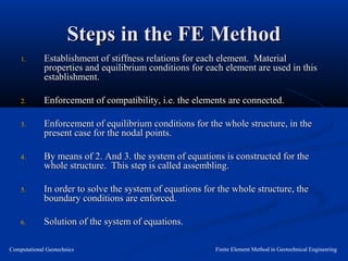 Fem in geotech engineering | PPT