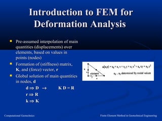 Fem in geotech engineering | PPT