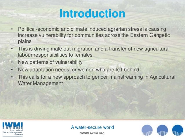 Feminisation Of Agriculture Out Migration And New Gender Roles An Imp…