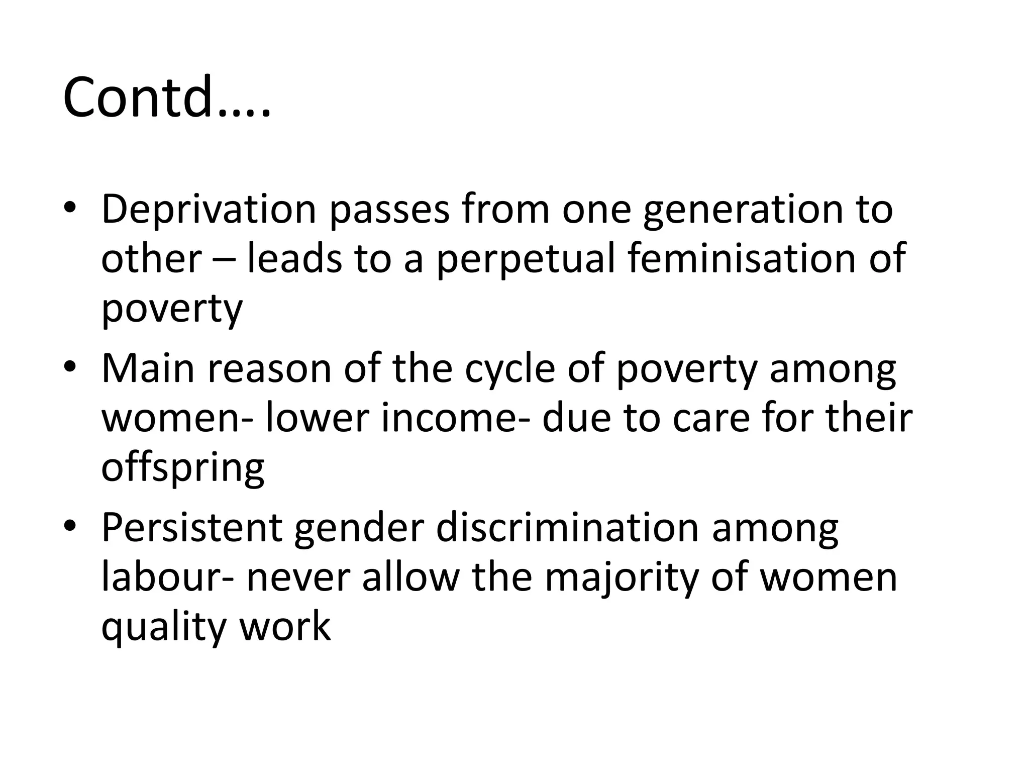 Feminisation of poverty | PPTX